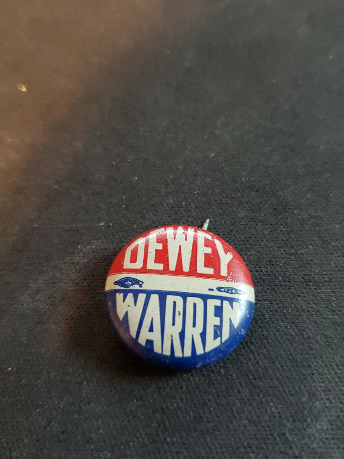 1948 Metal Litho 7/8" Pinback Campaign Pin Badge DEWEY/WARREN Vtg I | eBay