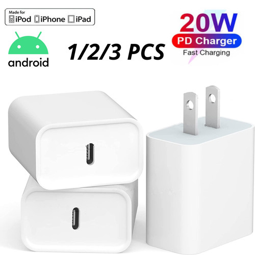 20W USB C Charger Block Fast Charging Power Adapter Cube For iPhone ...