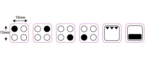 SINGLE SET of 4 Ring Stove Stickers Labels Decals Markings for Hob ...