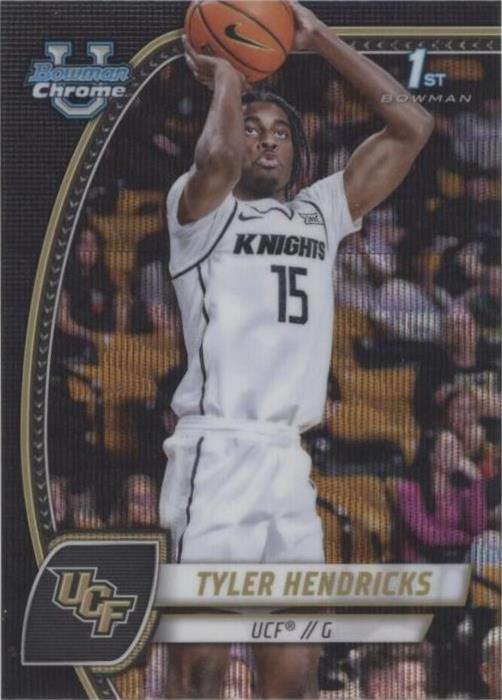 2024-25 Bowman University Chrome - Tyler Hendricks #68 Black Wave ...