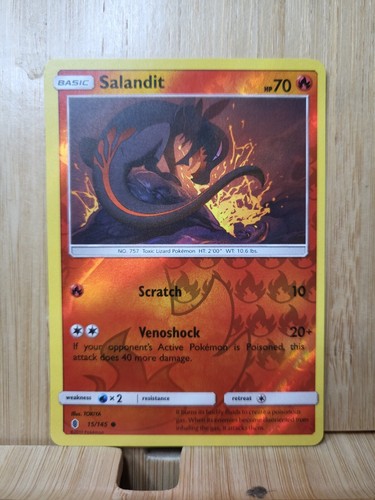 SALANDIT🏆Reverse Holo 15/145 Guardians Rising (Genuine) Pokemon Card🏆 ...