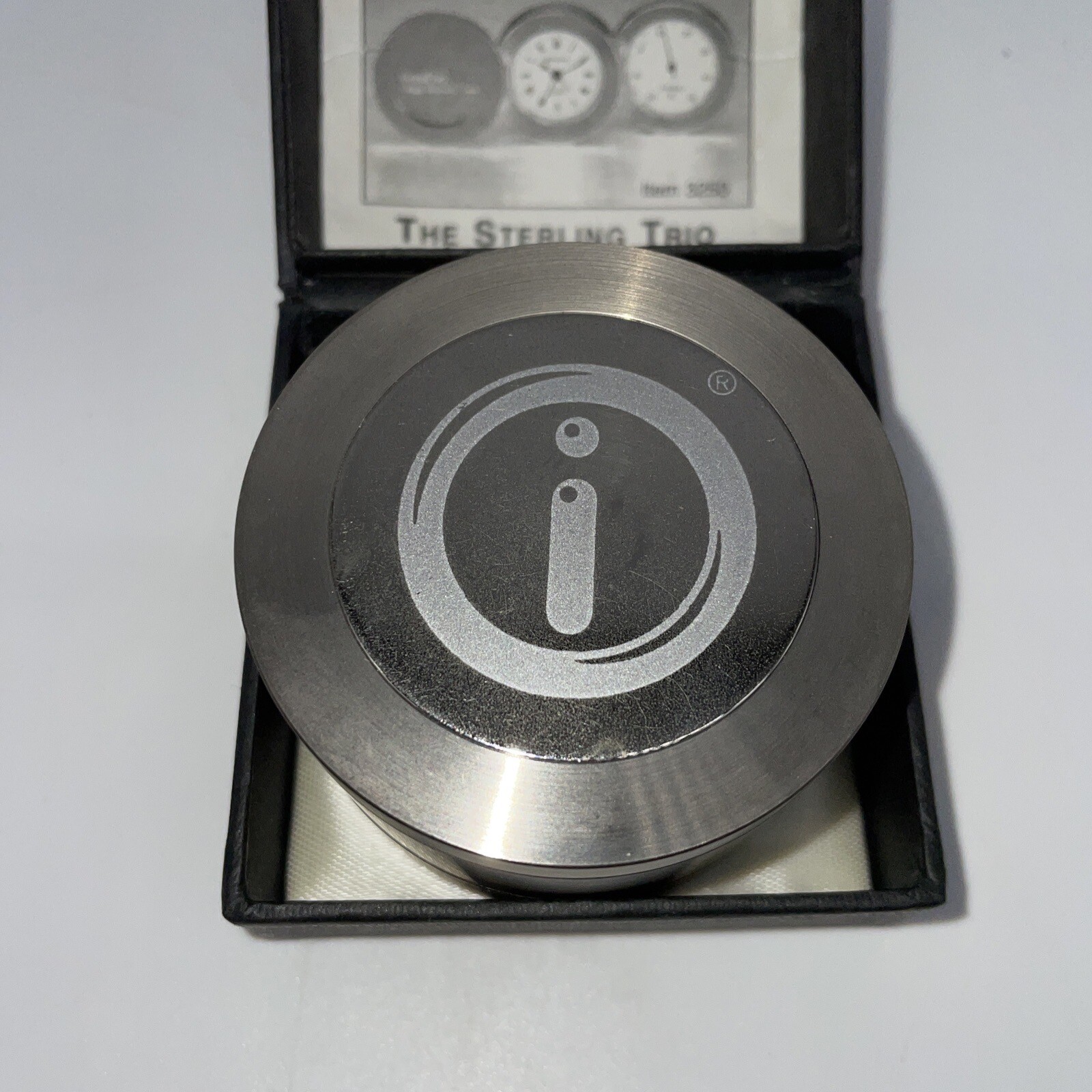 Benchmark Clock Thermometer Silver Tone The Sterling Trio Collection ...