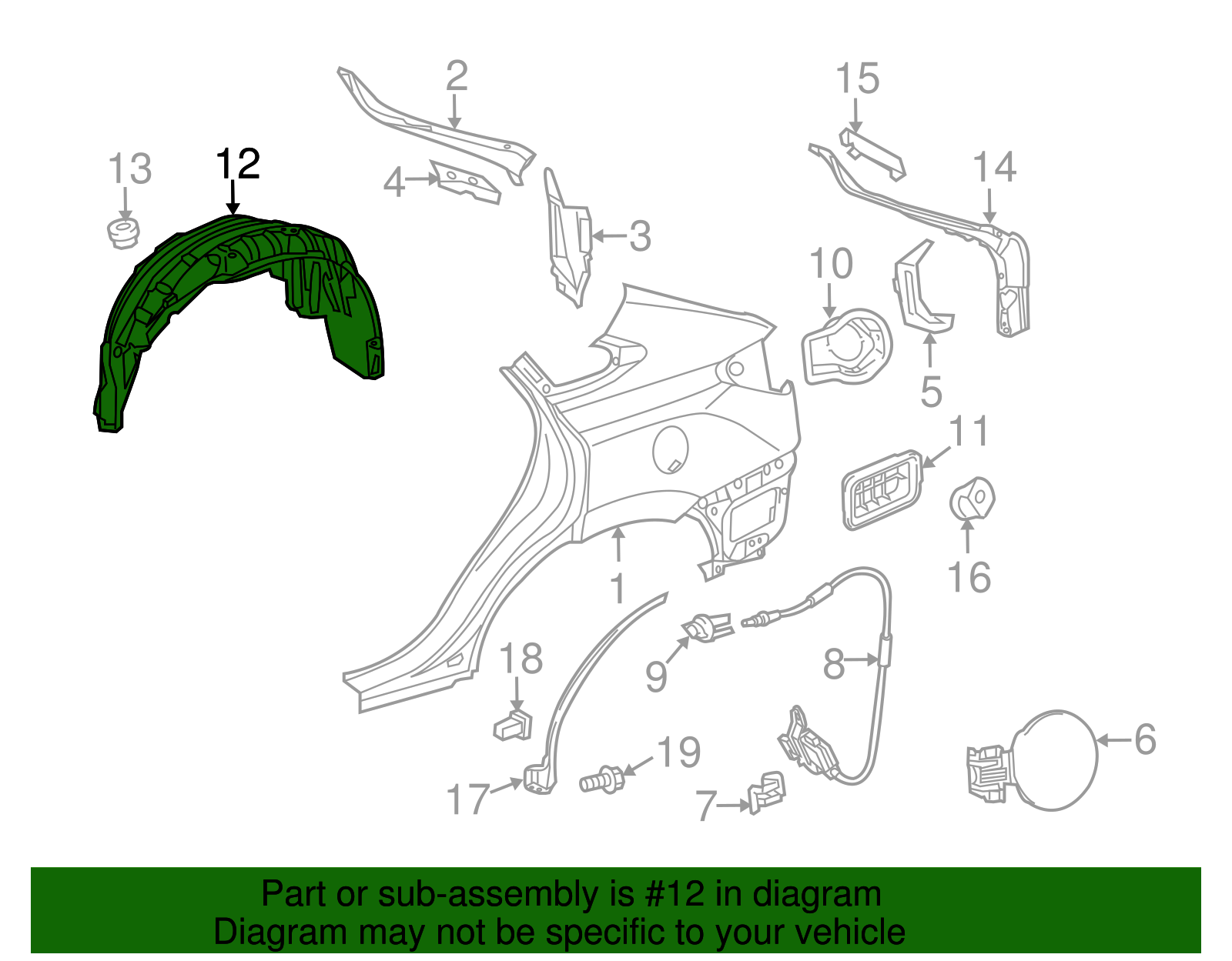Genuine Lexus Wheelhouse Liner 65638-0E010 | 1 Year | OE