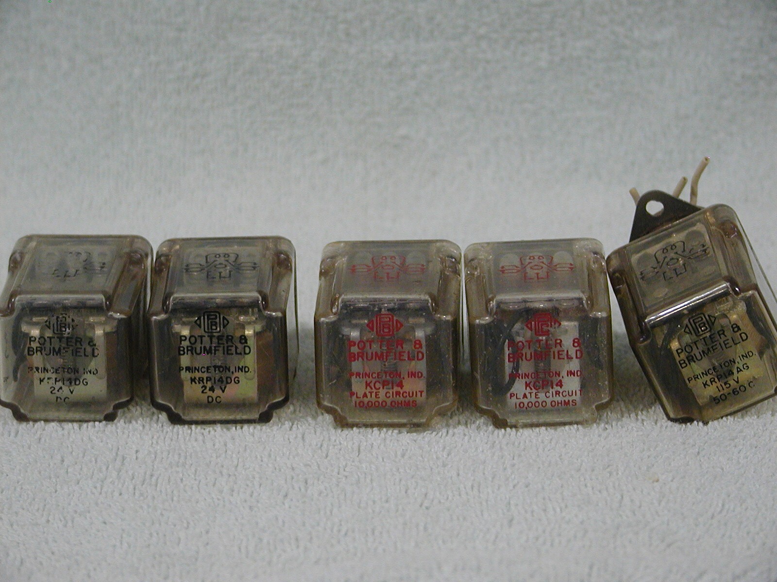 Lot of 5 Potter & Brumfield Relays KRP14AG KCP14 KRP14DG | eBay