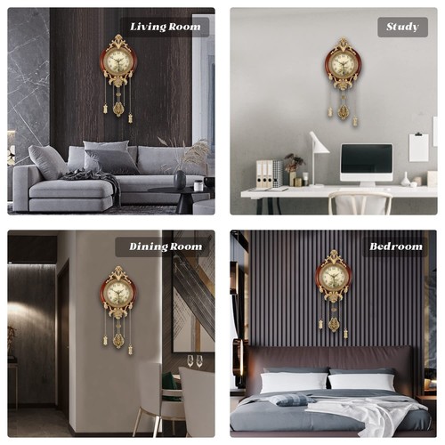 Aero Snail Dia 9-inch Retro Style Vintage Wood Indoor Wall Clock with ...