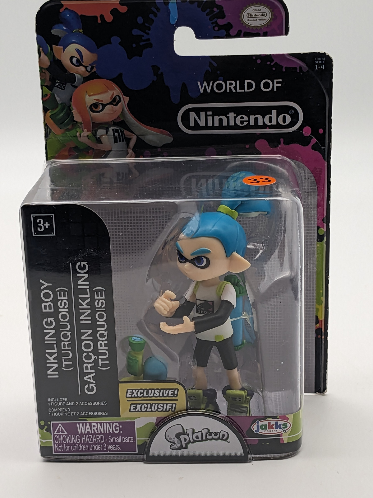 World of Nintendo Figure Inkling Boy Turquoise Splatoon Jakks for sale ...