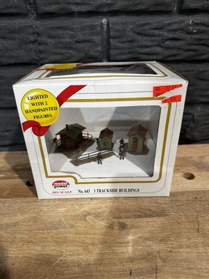 HO SCALE MODEL POWER TRACKSIDE BUILDINGS FISHERMEN'S CABIN HUNTERS LOG ...