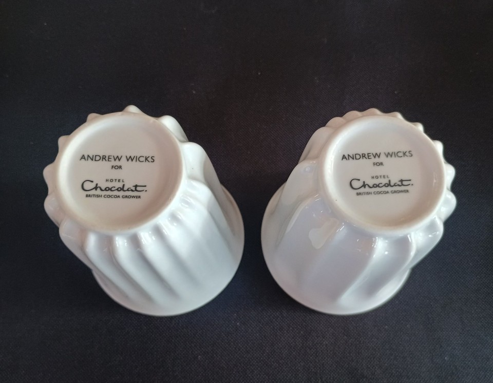 HOTEL CHOCOLAT Hot Chocolate Ceramic Handless Mugs/ Beakers by Andrew ...