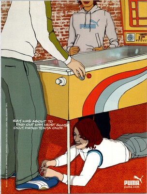 2000s • PUMA print ad • Y2K FASHION style drawing art 2003 ADS.21 | eBay