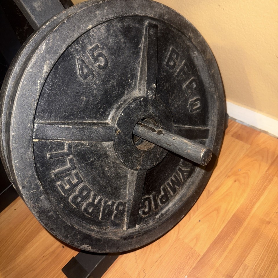 BFCO BELL FOUNDY CO Olympic Weight Plates Set 245LBS 2” Vintage Steel ...