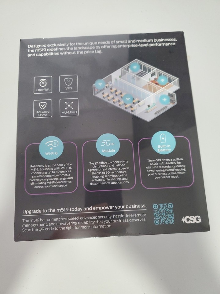 CSG m519 5G Cellular Gateway Business Router-Comes. GL-X3000 Clone New ...