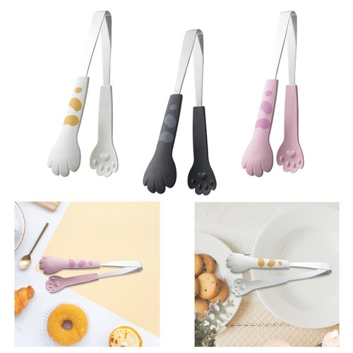 Cat Tongs BBQ Tongs Gift Cute Salads Tools Steak Grill Clamp Pastry ...