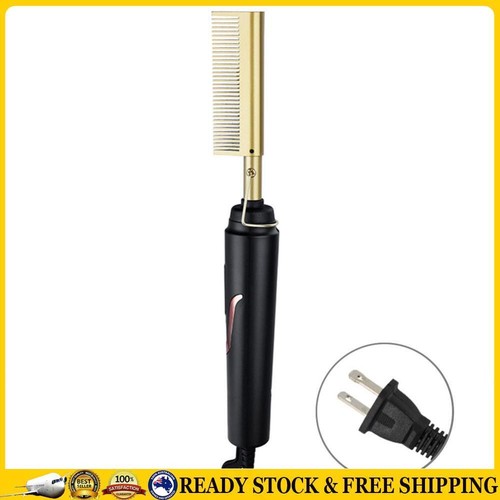 Electric Copper Comb Wet Dry Hair Straightening Comb Anti-Scald Shell ...