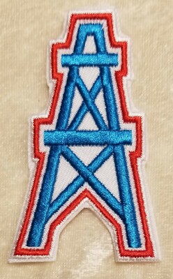 Houston Oilers Retro 3" Iron On Embroidered Patch ~Free Tracking! | eBay