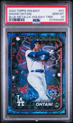 2024 Topps Holiday #H1 Shohei Ohtani Metallic Blue Tree Parallel ...
