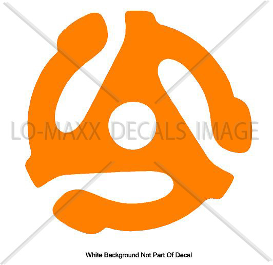 45 RPM Record Spindle Adapter Turntable Vintage Oldies Music Die Cut ...