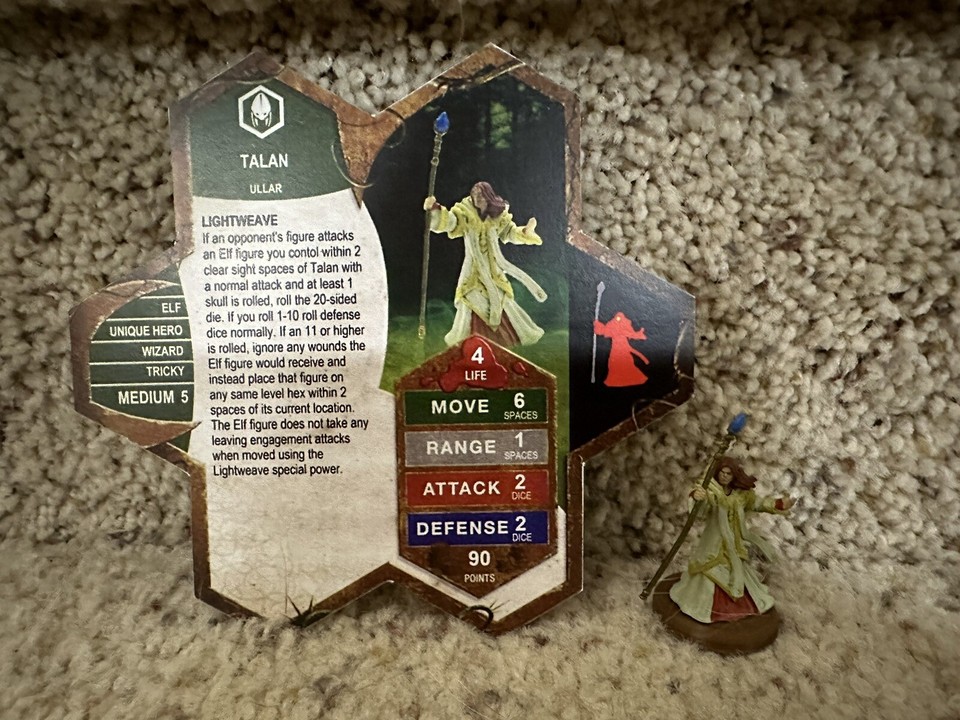 Heroscape “Talan” Custom Ullar Elf Wizard Figure & Card | eBay