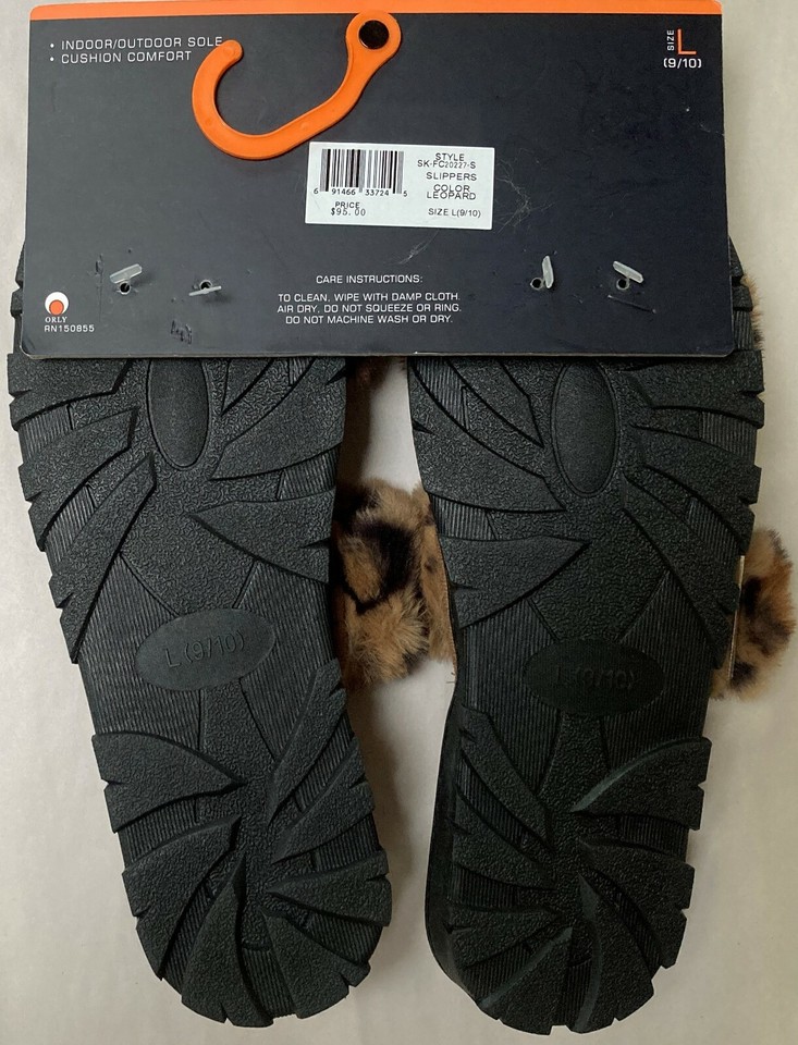 NWT FRENCH CONNECTION WOMEN LEOPARD SLIPPERS STYLE SK-FC20227-S SIZE L ...