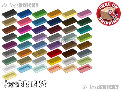 LEGO - Part 3069 - Pack of 5 x NEW LEGO Tiles 1x2 + SELECT COLOUR ...