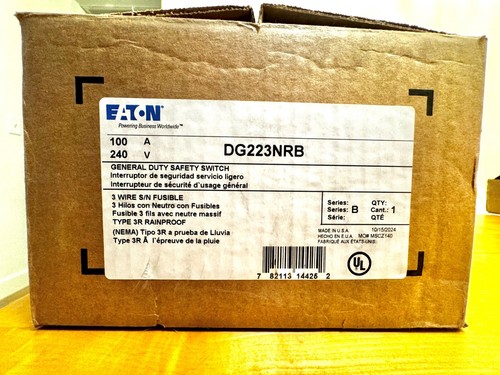 Eaton DG223NRB 3 Wire 2 Pole Fusible B Series General-Duty Safety ...