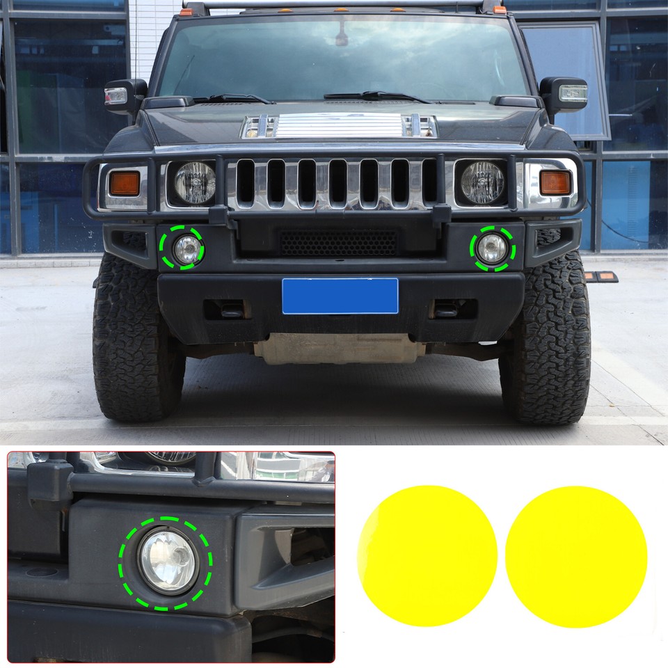 Yellow PVC Front Fog Lamp Light Film Sticker For Hummer H2 2003-2009 | eBay