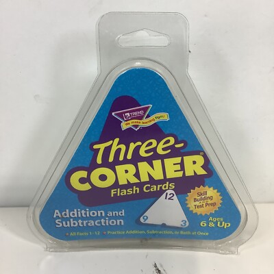 Trend Addition/Subtraction Three-Corner Flash Cards, 6 & Up, 48/Pack | eBay