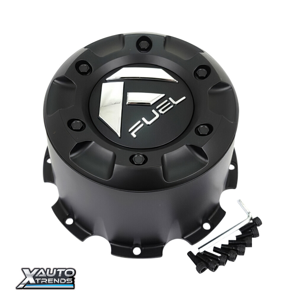 Fuel Off-Road Matte Black Wheel Center Cap w/ Black Rivets 1003-38MBR ...
