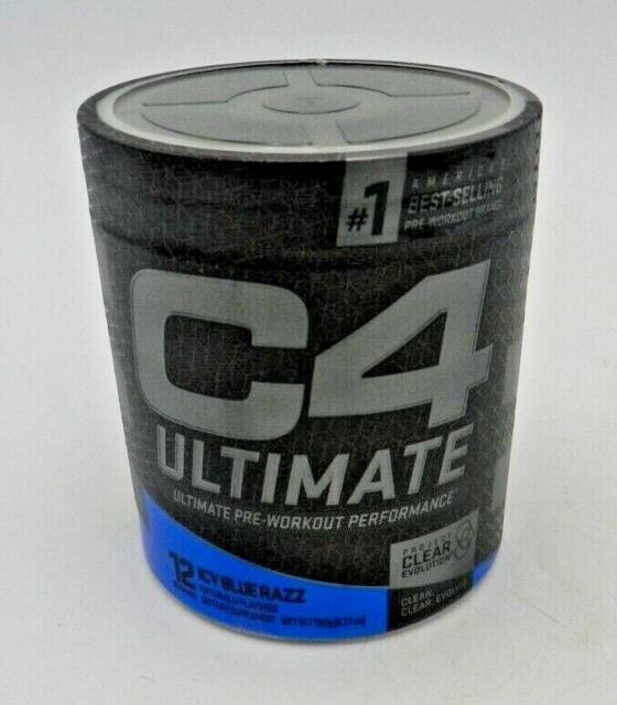 Cellucor C4 Ultimate Pre-Workout Supplement Icy Blue Razz (12 Servings ...