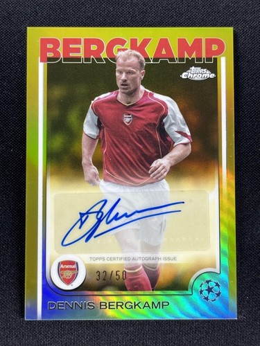 2024-25 Topps Chrome UEFA Dennis Bergkamp #CA-DB Base Auto Gold ...