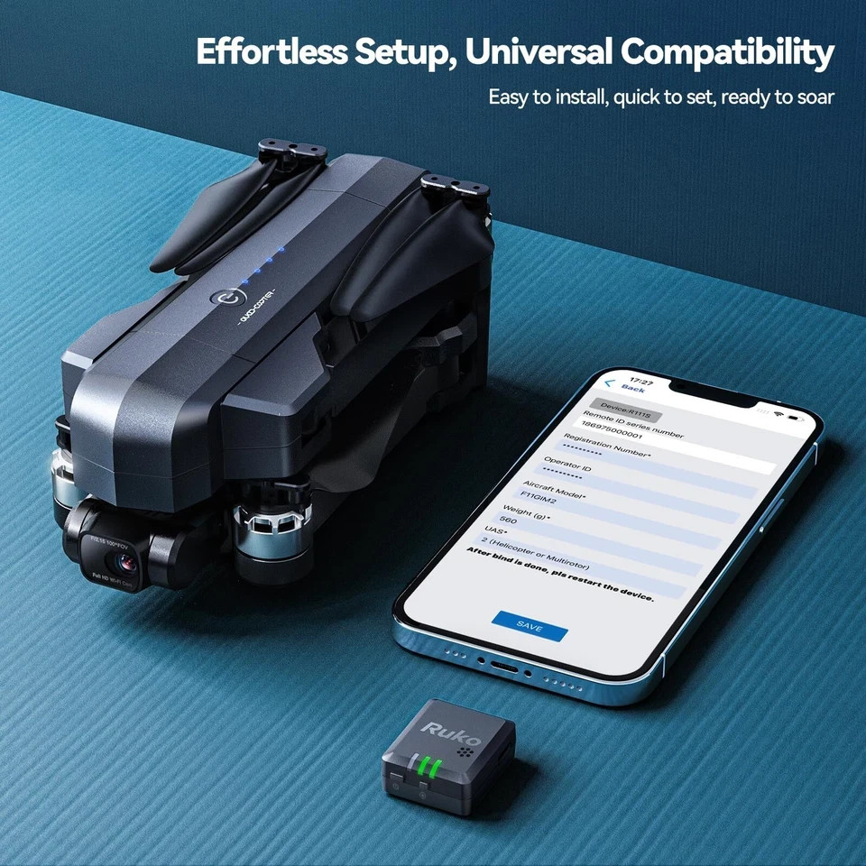 R111 FAA Compliant Remote ID Module for Drone, RC Airplane GPS Tracker ...