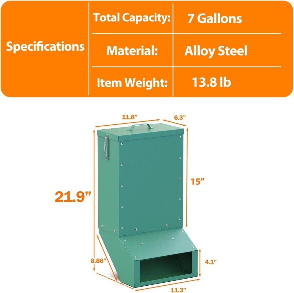 Heavy Duty Deer Feeder Box, Tree Protein Feeder, Gravity Deer Feeder ...