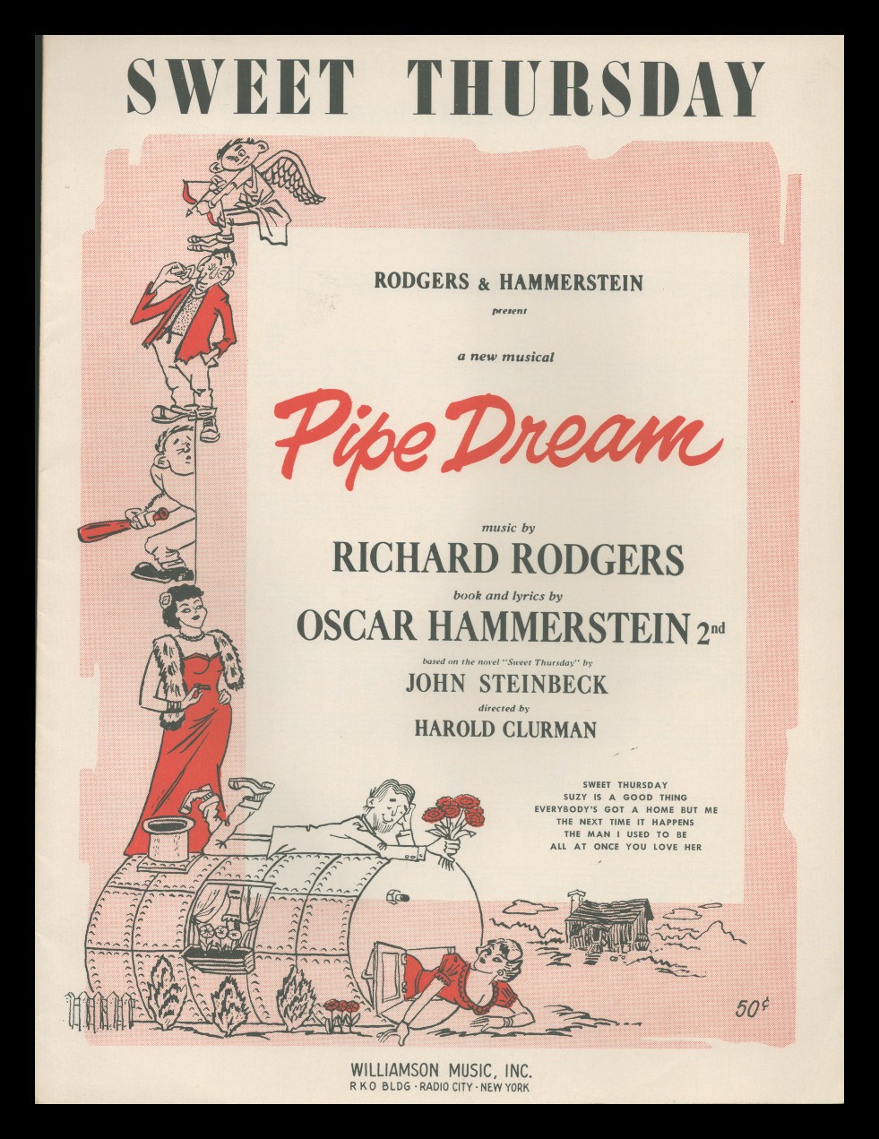 PIPE DREAM Rodgers/Hammerstein 1955 SWEET THURSDAY Show Vintage Sheet ...