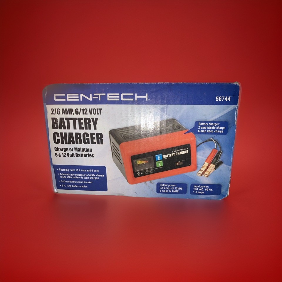 Centech Battery Charger 2/6 AMP 6/12 VOLT Charge Or Maintain | eBay