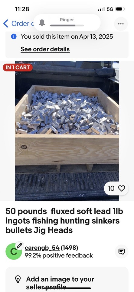 60 pounds clean fluxed soft lead bullets sinkers jigs 1 Ingots fishing ...