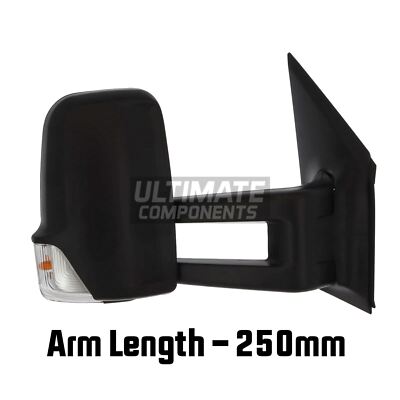 Mercedes Sprinter Van 2006-2019 Manual Long Arm Wing Mirror Black ...