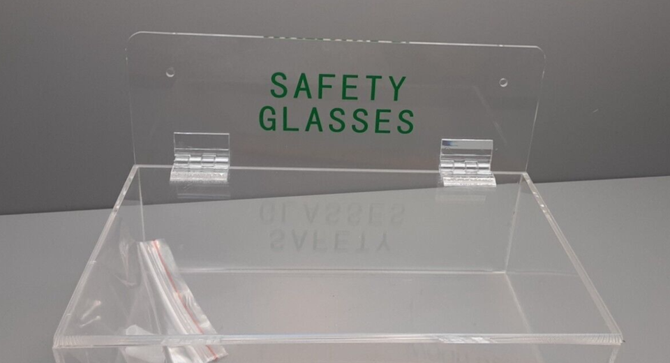 EYEWEAR Acrylic Safety Glasses holder/wall mount/counter top/ NIB ...