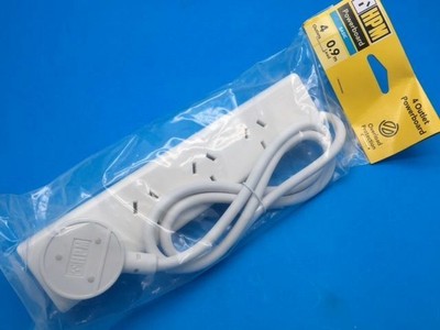 HPM 4 Outlet Way Power board Overload Protection 240V 10A Plug Lead ...