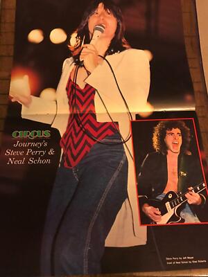1983 VINTAGE 2PG CENTERFOLD POSTER OF JOURNEY'S STEVE PERRY AND NEAL ...