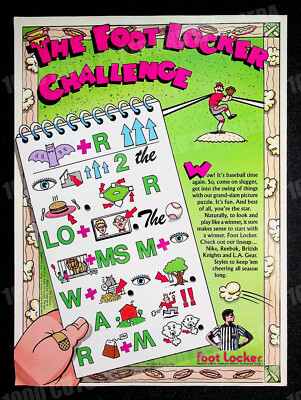 Foot Locker Shoe Store 1990 Trade Print Magazine Ad Poster ADVERT | eBay