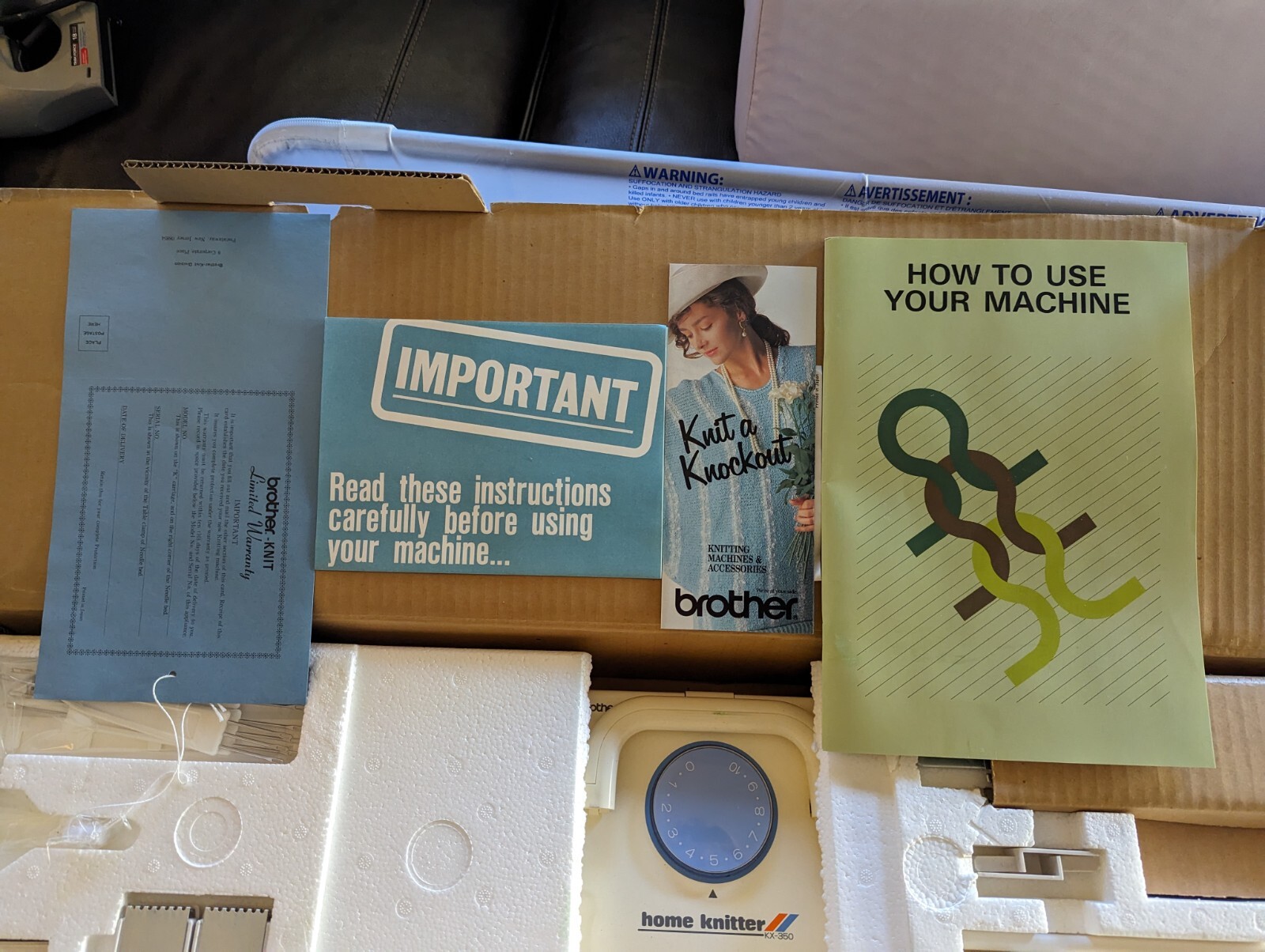 Vintage Brother KX350 Kx-350 Knitting Machine Home KNITTER for sale ...