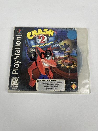 PS1 PlayStation 1 Game Crash Bandicoot 2 Cortex Strikes Back Disc and ...