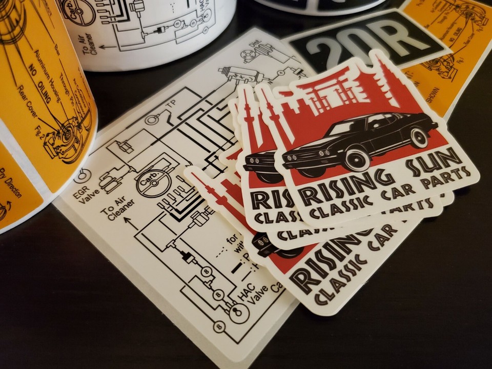 Toyota 20R Air Pump/Radiator Shroud decal sticker Celica Corona Pickup ...