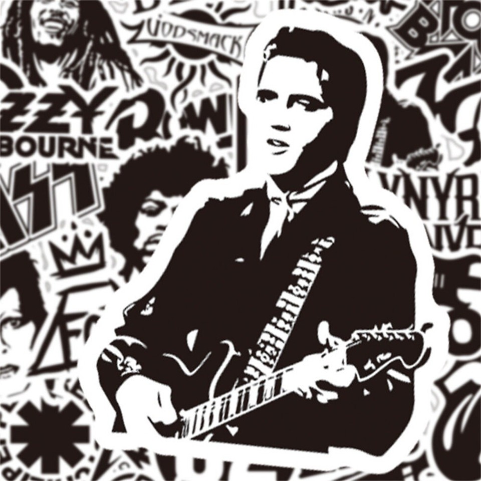 100 Rock Stickers Lot Heavy Metal Punk Band Music Guitar Car Decals ...