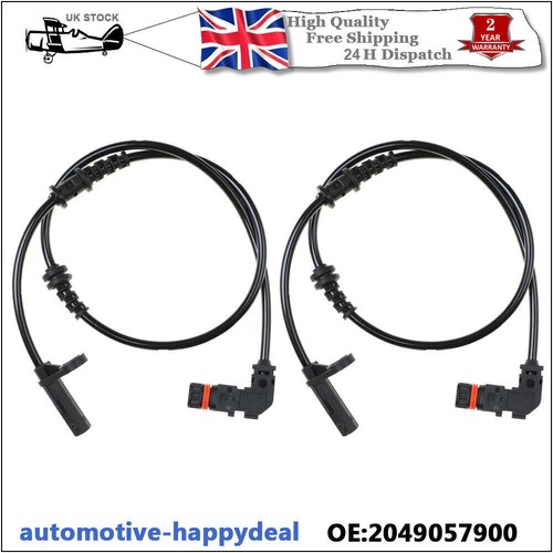 2X Front ABS Wheel Speed Sensor For Mercedes C-Class W204 C180 C200 ...
