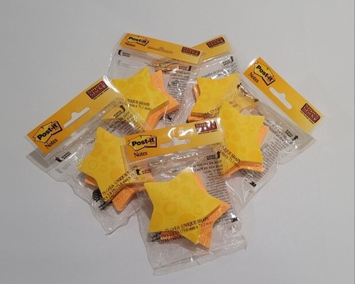 Post-It STAR SHAPE NOTES - Lot of 5 Packages - 750 Total Sheets - Super ...