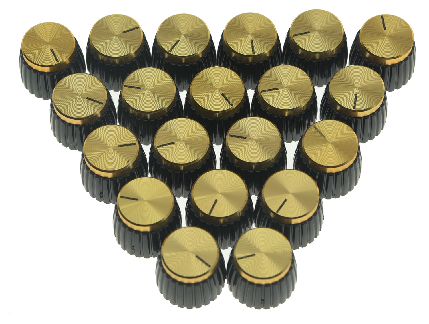 20pcs Guitar Amplifier-Knobs-Black-w-Gold-Cap-Push-on-fits-Marshall ...