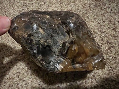 Appears to be a CHERT Rock approx 5"x6x"3" Red Black White Very Cool ...
