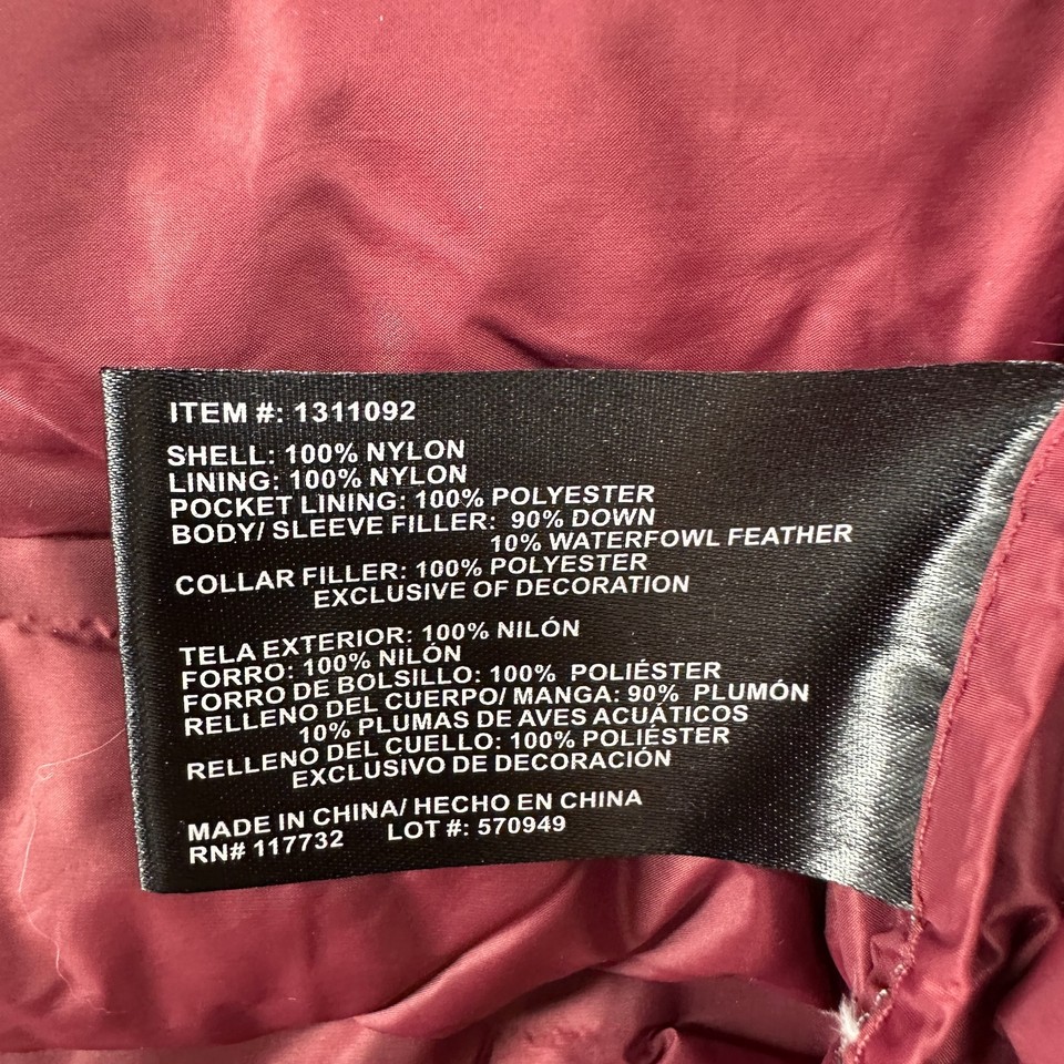 Gerry Jacket Mens XL Grey Puffer Lightweight Down Insulated Full Zip ...