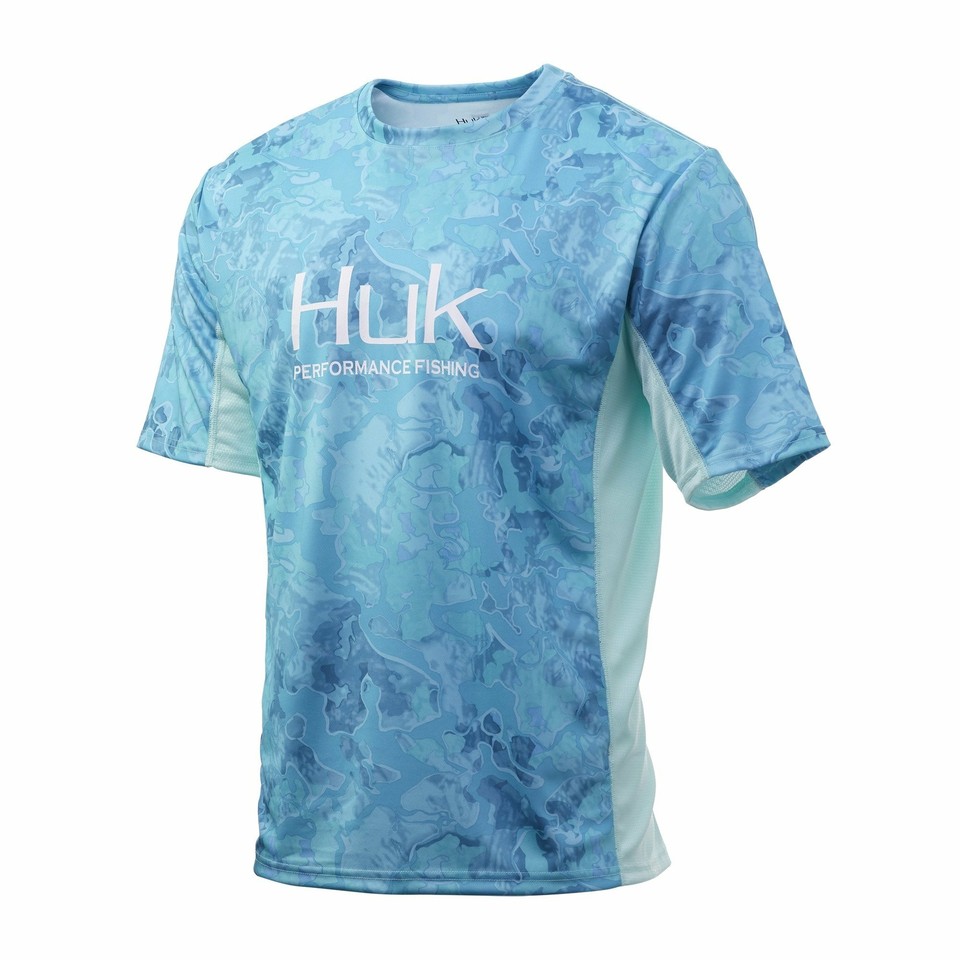Huk Icon X Current Camo Short Sleeve Shirt H1200149 - Choose Size ...