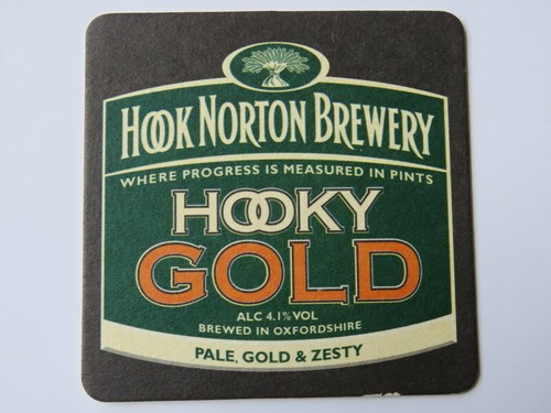 Beer Brewing COASTER ~ ~ HOOK NORTON Hooky Gold Pale Ale ~ Oxfordshire ...